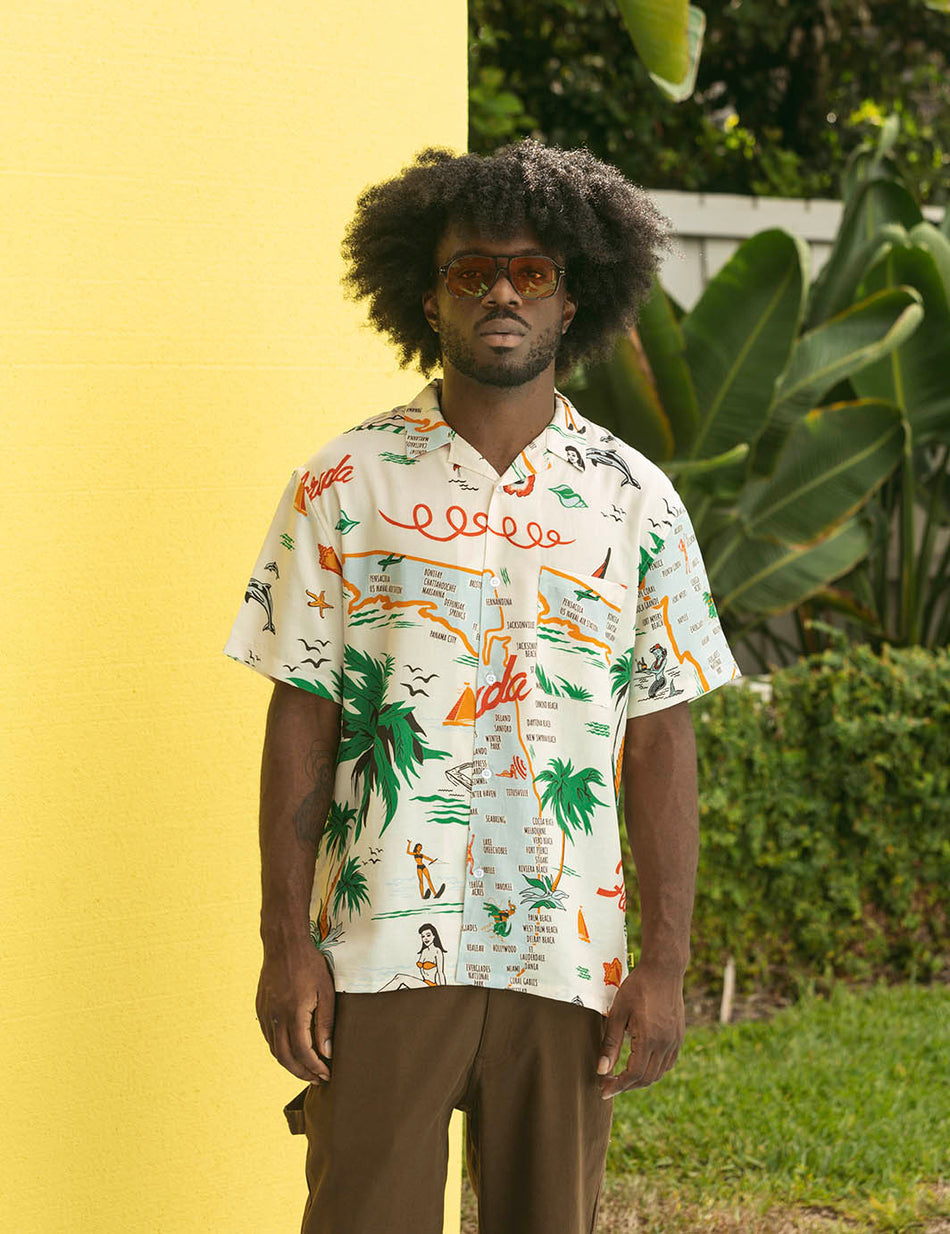 Florida Buttonup | Men's Hawaiian Style Buttonup Cabana Shirt| Duvin ...