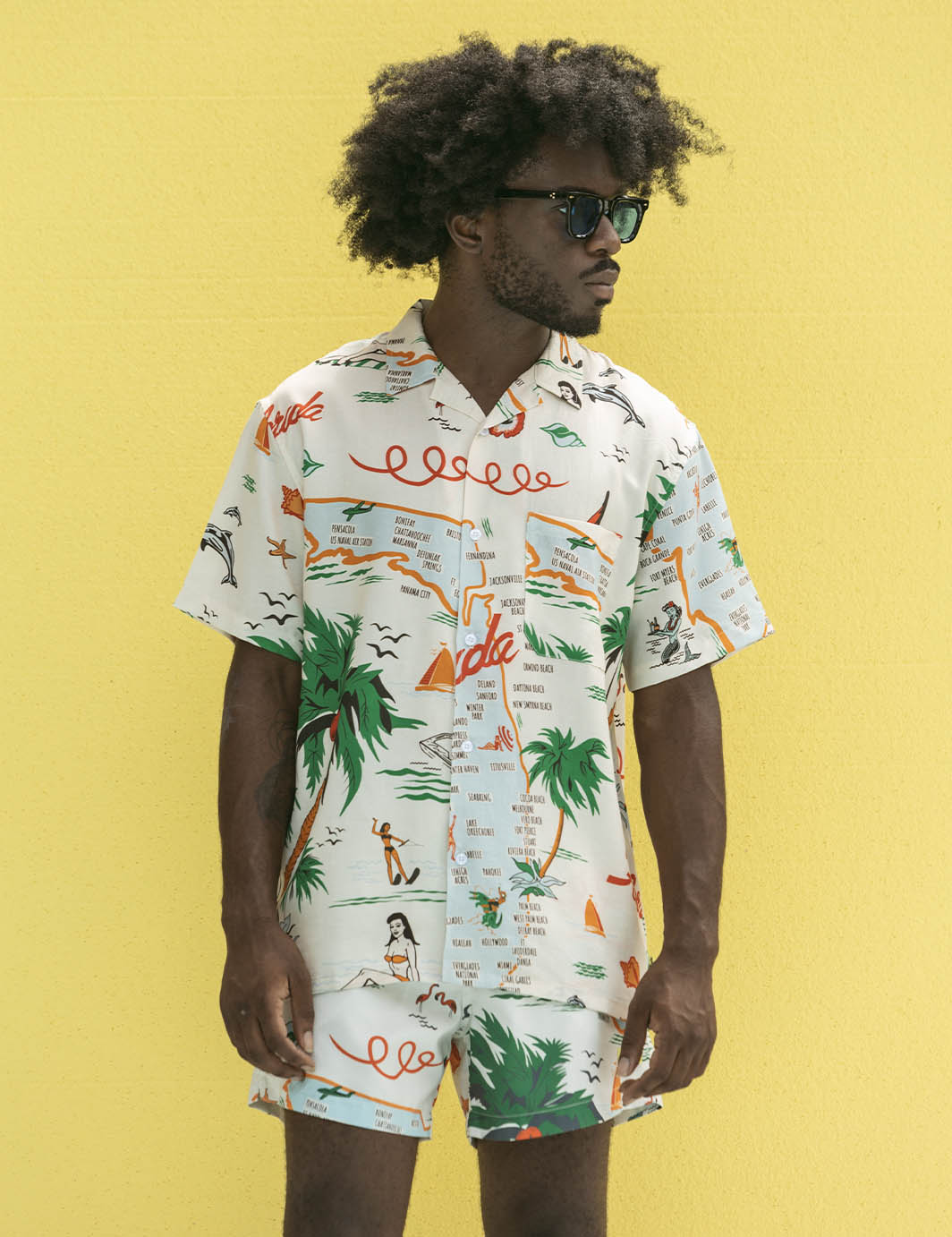 Florida Buttonup | Men's Hawaiian Style Buttonup Cabana Shirt| Duvin ...